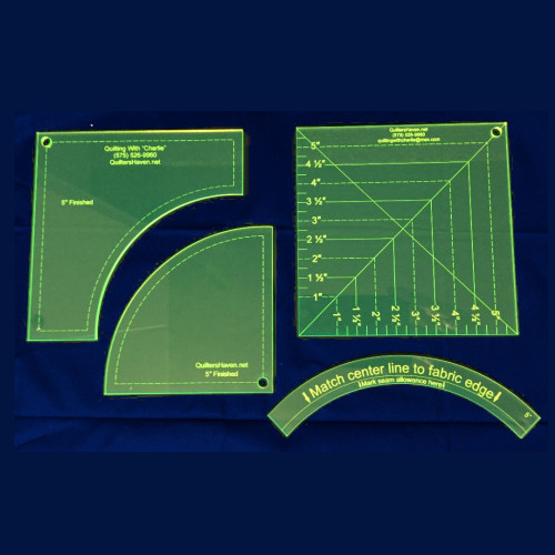 Drunkards Path Template Kit , Quilters Haven - Acrilyc Tools for ...